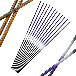 SHARROW 30 Inch Archery Pure Carbon Arrows Shaft ID 6.2mm Spine 250 300 350 400 450 500 550 600 Arrows Shaft for DIY Compound Recurve Bows Hunting (Purple, Spine 250)