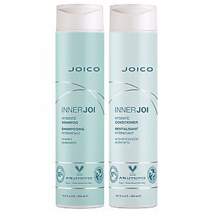 Joico InnerJoi Hydrate Shampoo and Conditioner | For Dry Hair & Scalp | Sulfate & Paraben Free | Naturally-Derived Vegan Formula | 10.1 oz