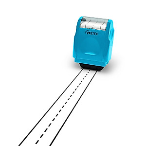 Veltec Dashed Handwriting Lines Practice Roller Stamp for Kids, Parents and Teachers (Light Blue)