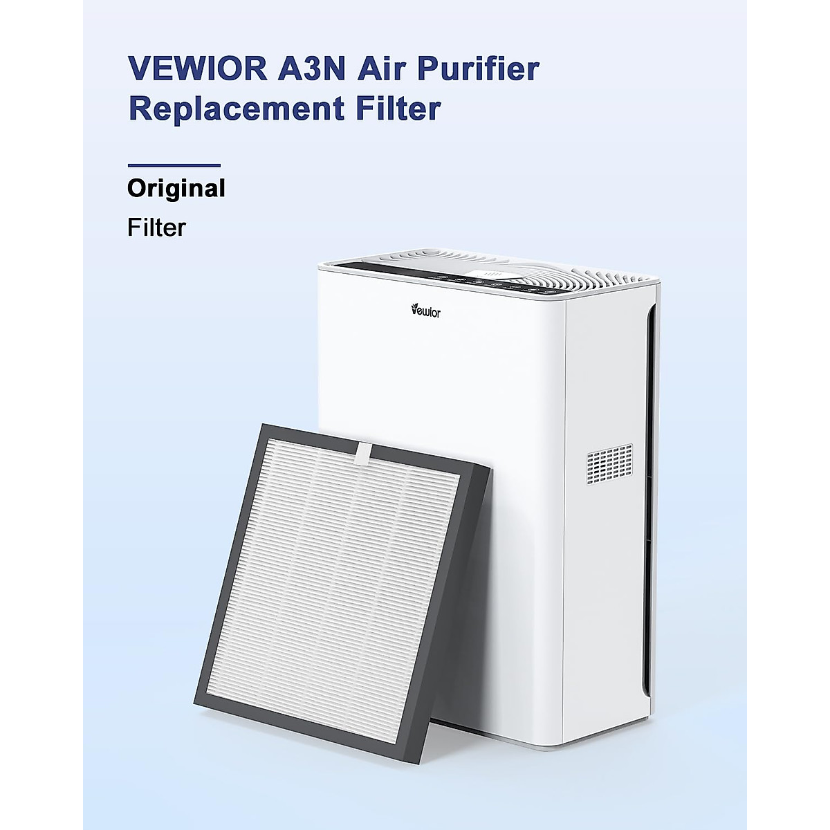 VEWIOR True HEPA Replacement Filter, Compatible A3 Air Purifier, H13 True HEPA Filter for A3 Air Cleaner