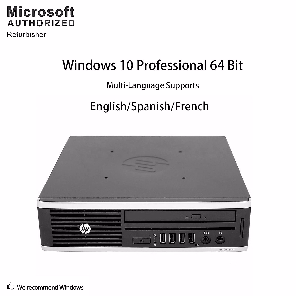 Hp Elite 8000 Ultra Small Desktop Computer - 250GB HD - Core 2 Duo 3.0GHz- 4GB RAM- Windows 10 Pro - (Renewedd)