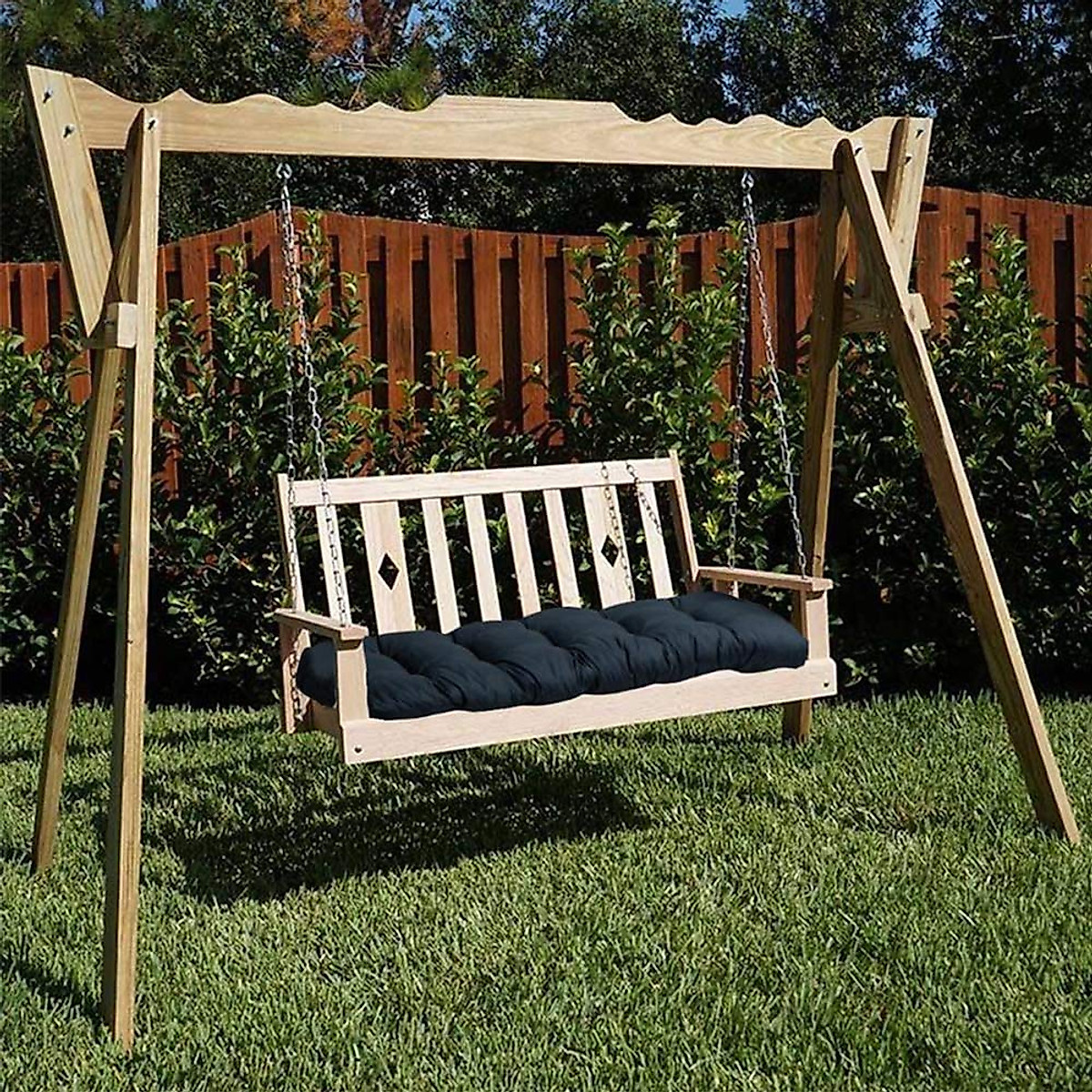 Srutirbo Indoor Outdoor Bench Cushion, Waterproof Swing Cushion Seat Chair Replacement Pads Pillow for Lounger Garden Furniture Patio Metal Wooden (39x20IN, Gray)