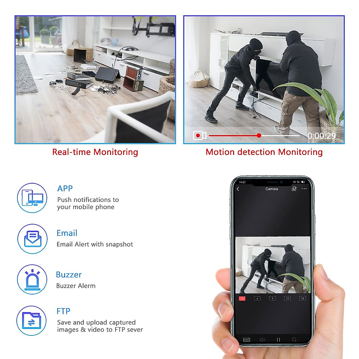 PANOEAGLE 6MP HD POE IP Camera, All-Metal Eyeball Dome Camera with Built-in MIC, 165ft Smart IR Night Vision, WDR ，DNR, IP67