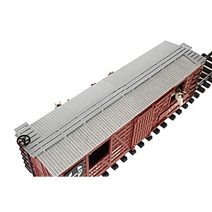 Bachmann Trains - Animated Stock CAR Santa FE w/Horses - Large G Scale