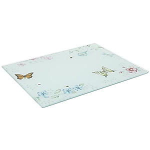 Lenox Butterfly Meadow Large Glass Cutting Board, 2.95 LB, Multi