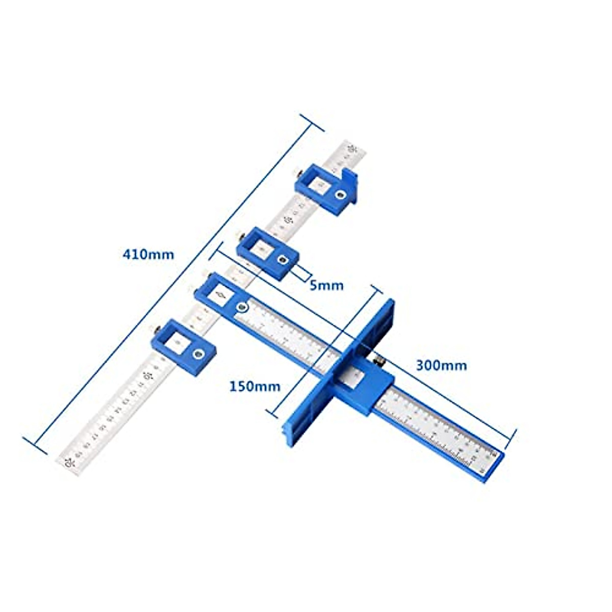 RZJZGZ Cabinet Hardware Jig Wood Drilling Dowelling Guide Punch Locator Drill Guide Cabinet Template Tool for Handles and Pulls
