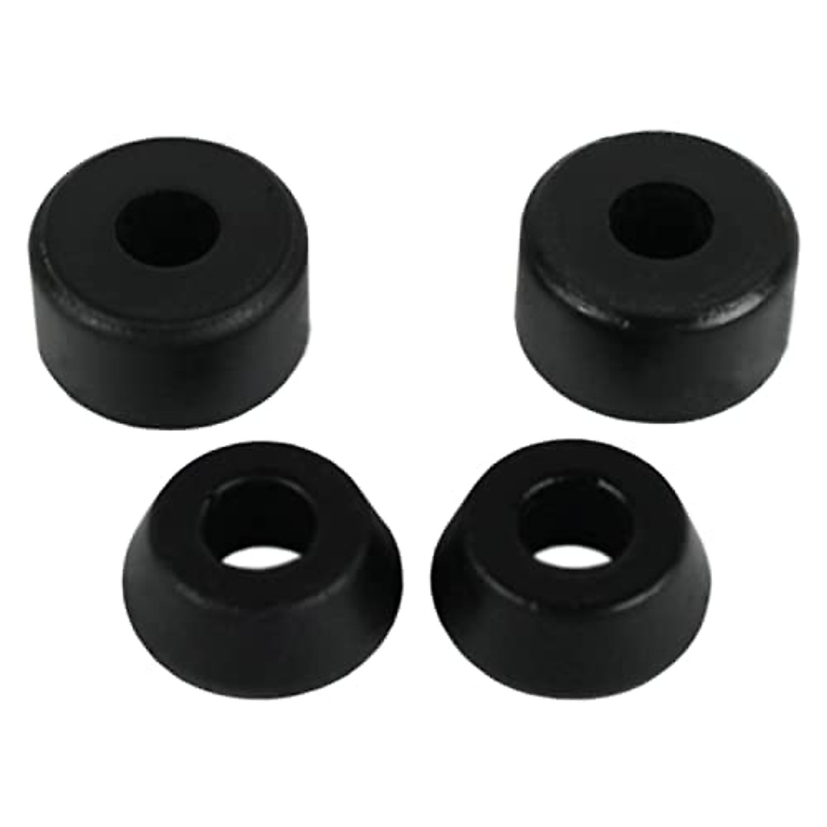 Dime Bag Skateboard Bushings (for 2 Trucks) + Blue Riser Pads and 1" Phillips Hardware (98A Black)