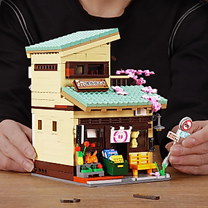 MISINI Japanese Kitty`s Grocery Building Block Building Set, 921/pcs MOC CADA C66015W Street View Series House, Modular House Building Block Model Set for Teenagers and Adults