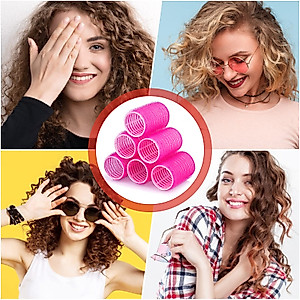 Hair Curlers Rollers, 12Pcs Hair Rollers Hair Curlers Self Grip Holding Rollers with 12 Pcs Hair Clips for Long Medium Short Thick Fine Thin Hair Bangs Volume