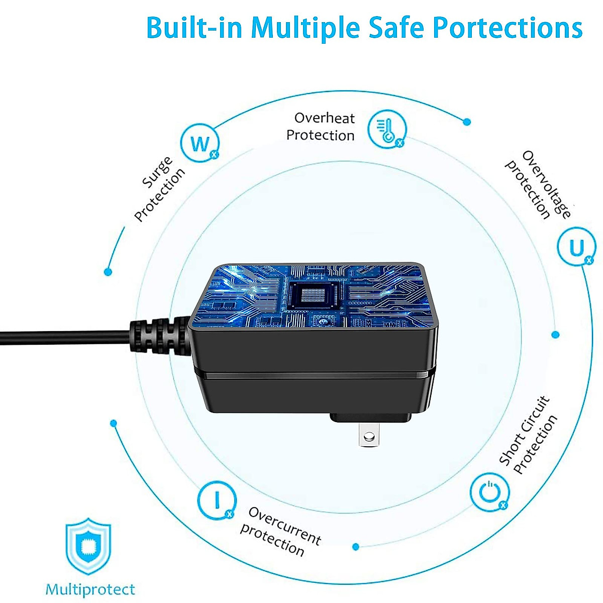 16.8V 2A Charger for Massage Gun, AC 100-240V DC 16.8V 1A 2A Power Supply Adapter for LifePro Sonic, Sonic Mini, Sonic Pro,Fusion X, Sonic Pro,14.4V 14.8V 16.8V 4-String Lithium Battery Pack