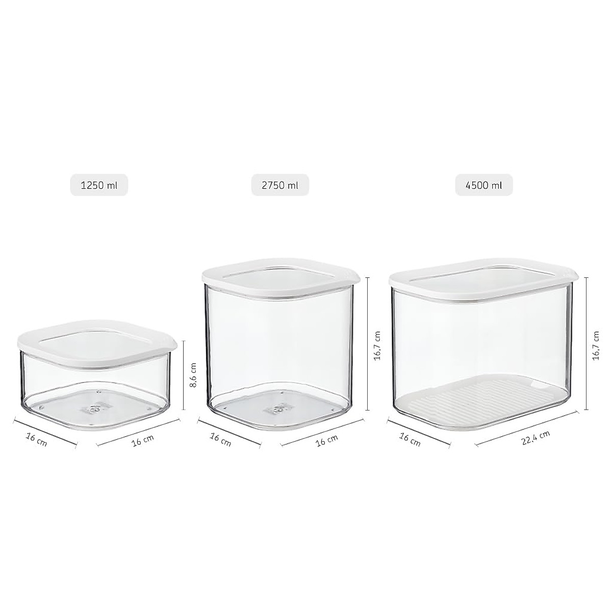 MEPAL, MODULA Storage Box Large for Pasta, Bread Rolls, Cereal, Flour, Coffee, and Meal Prep with Transparent Lid, Airtight, Portable, BPA Free, Holds 4500ml|152oz, 1 Count