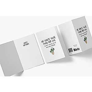 Funny Birthday Card For Men and Women, Single Large 5.5 x 8.5 Happy Birthday Card For Him Or Her, Birthday Card For Husband, Birthday Card For Brother - Birthday Card For Sister, Birthday Card For Son, Mom, Dad - Karto - Plants