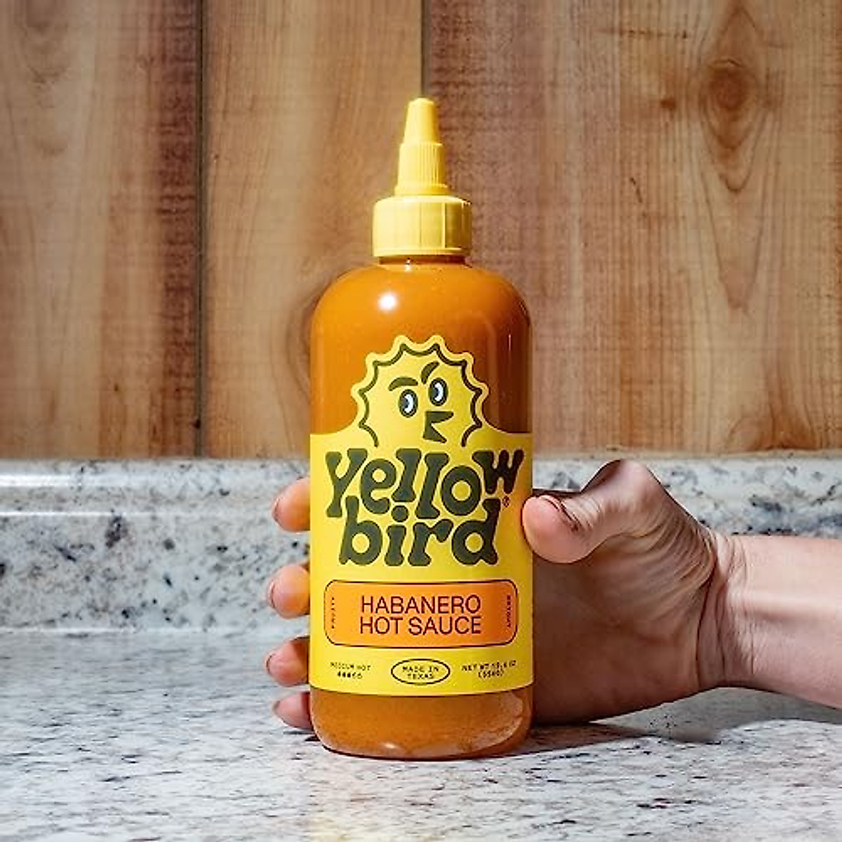Yellowbird Classic Habanero Hot Sauce 19.6 oz. Tabletop Size (Medium Hot | 1 Bottle | Made in Texas)