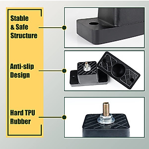 Flehomo 4 Pack Anti-Vibration Rubber Pads, Isolating Mount Bracket for Outdoor Mini Split Air Conditioner Condenser