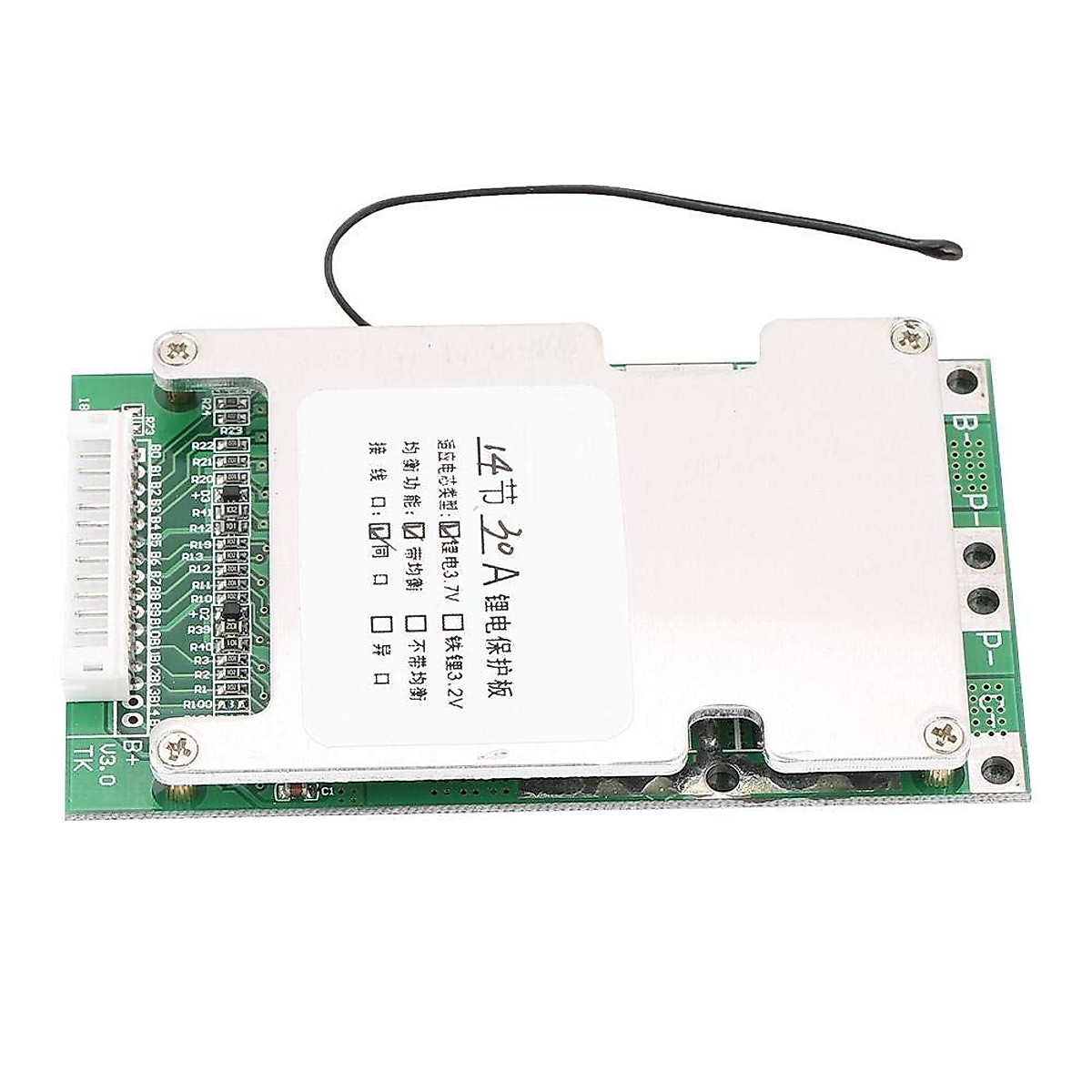 14S 50V 30A Lithium Battery Board, PCB Board with Balance Charging for Fast and Charging