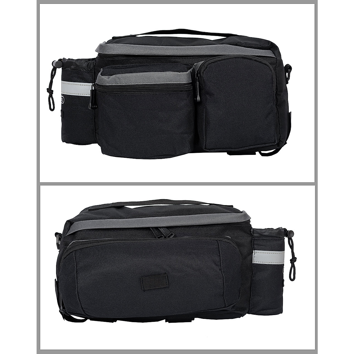 Roswheel 14024 Convertible Bike Bicycle Rear Rack Seat Pannier Trunk Bag with Cup Holder