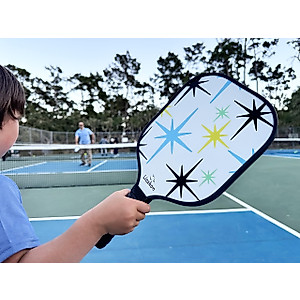 Litakon Premium Youth Pickleball Paddle Set, 2 Fiberglass Kids Paddles with Honeycomb Core, Bundle of Lightweight Fiberglass Rackets for Kids Age 4-12, Backpack, 4 Balls, 2 Kids Rackets