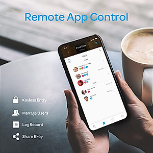 ULTRALOQ UL3 BT (2nd Gen) Smart Lock + Bridge WiFi Adaptor, 5-in-1 Keyless Entry Door Lock with WiFi, Bluetooth, Biometric Fingerprint and Touch Keypad, Smart Door Lock Latch Edition (Satin Nickel)