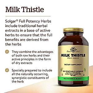Solgar - Full Potency Milk Thistle, 250 Vegetable Capsules