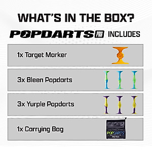 Popdarts PRO Pack Game Set (Wigglenobber Target Marker) - Indoor, Outdoor Suction Cup Throwing Game - Competition with a POP
