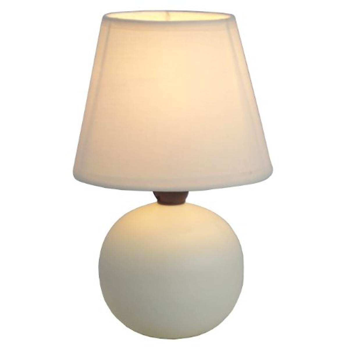 Simple Designs LT2008-OFF Mini Ceramic Globe Table Lamp, Off White