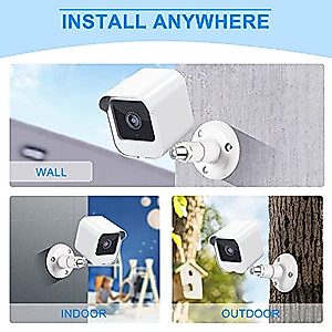 MROUNT Wyze Cam V3 Wall Mount, Weatherproof Protective Housing with 360 Degree Adjustable Mount Bracket Outdoor and Indoor, Security Camera System Accessories (WHITE-3Pack)