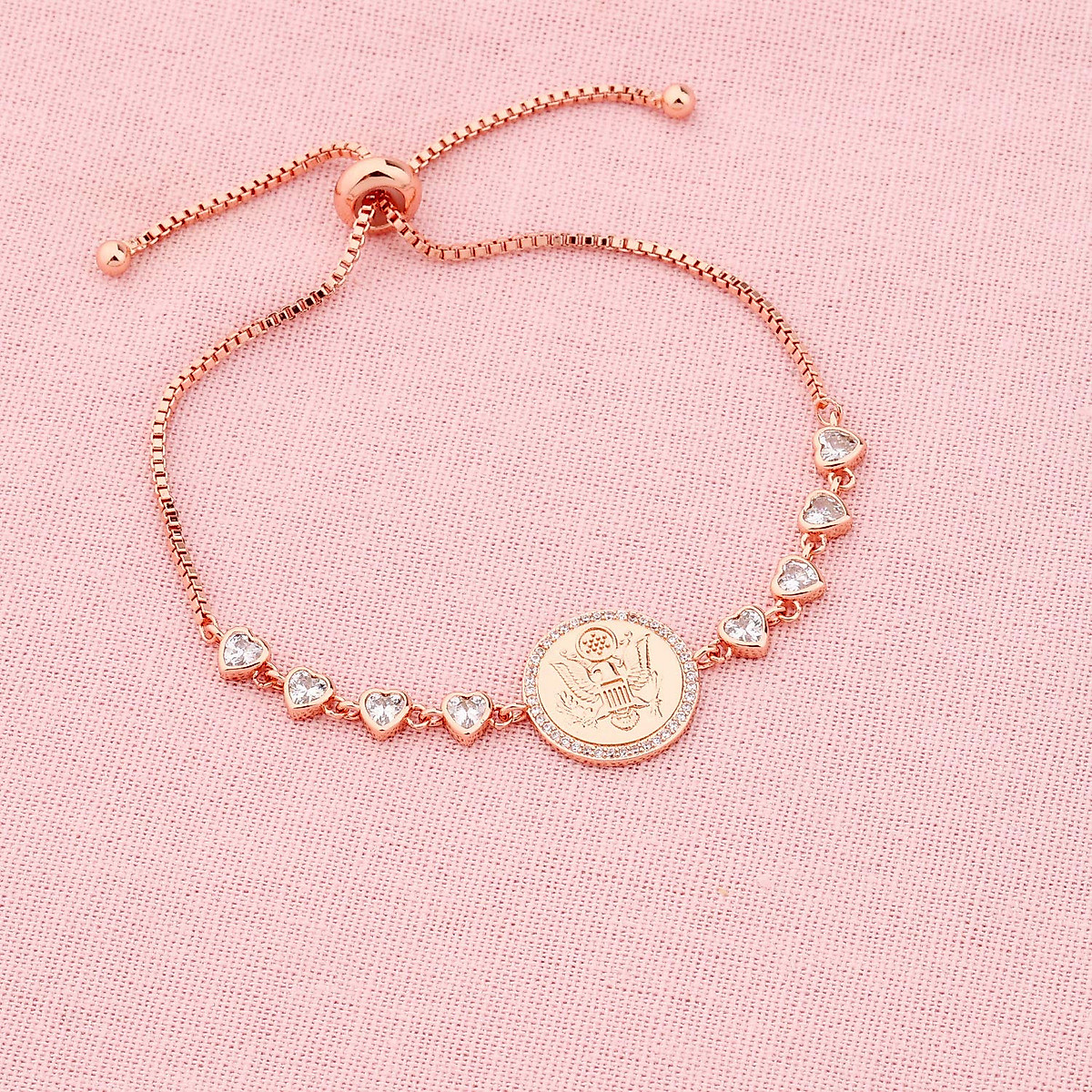 LQRI United States Army Gift US Army Medal Charm Bracelet Military Jewelry Army Mom Gift Army Wife Gift Military Deployment Gift For Women(B United States Army)