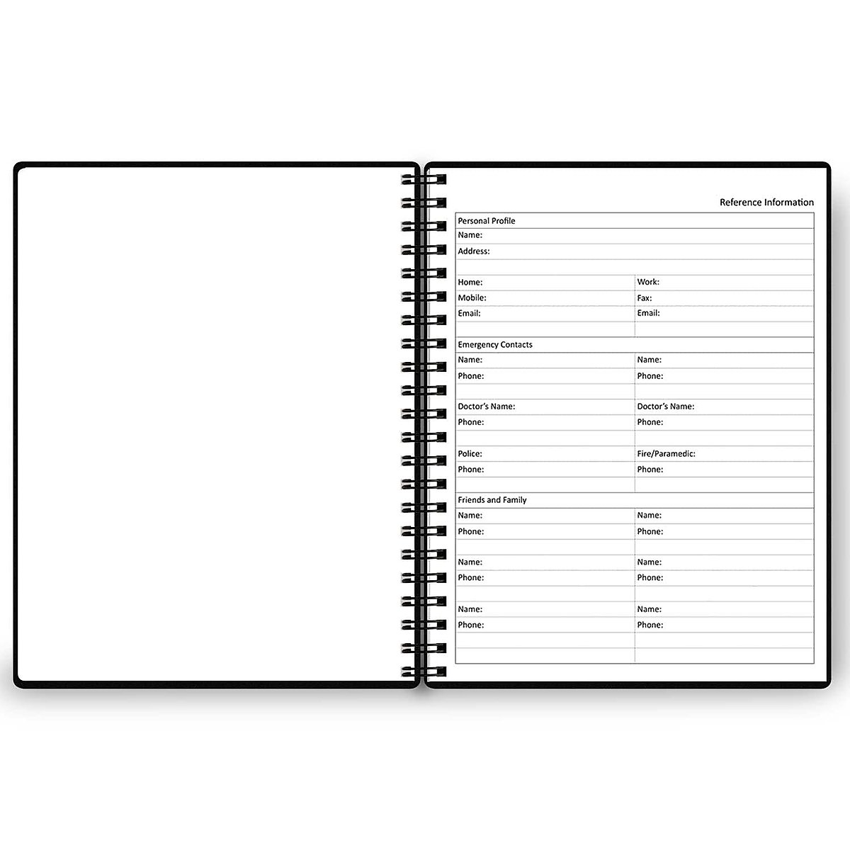A4 Undated Daily Planner Notebook- Daily Productivity Planner with Hourly Schedules, Action Items and Follow-up, Daily Organizer to Improve Time Management, 8.5 × 11 Inch, Black PU Daily Planner 2024
