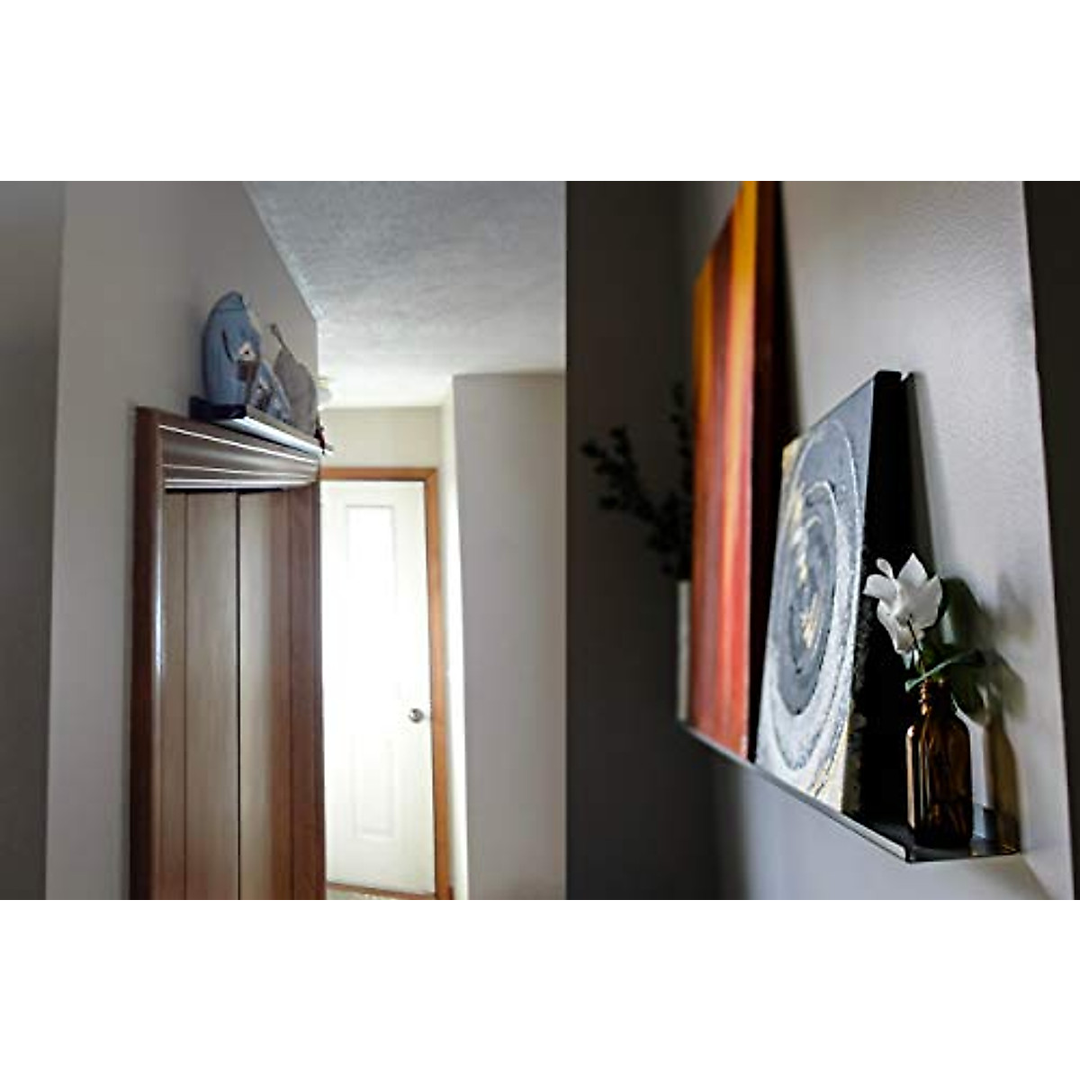 RBH Design Concepts Floating Ledge, Photo Shelf, Art Ledge - Very Durable and Made in The USA (White, 33")