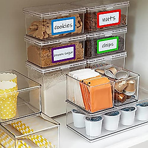 L LIKED 250 Stickers - 3.5" x 2.25"Colors Plain Name tag Labels with Perforated Line for School Office Home (Blank - 250 Labels)