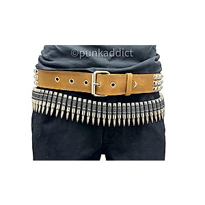 Bullet Belt .223 Caliber Nickel Shell Nickel Tip Defused Dummy Black Link 42" 90 Bullet Link