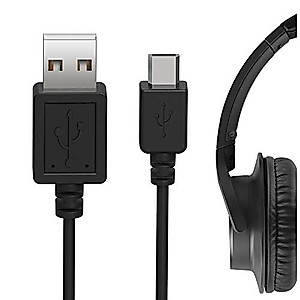 Geekria Micro-USB Headphones Short Charger Cable, Compatible with Audio-Technica ATH-SR30BT ATH-SR6BT ATH-G1WL ATH-DSR7BT Charger, USB to Micro-USB Replacement Power Charging Cord (1 ft / 25 cm)