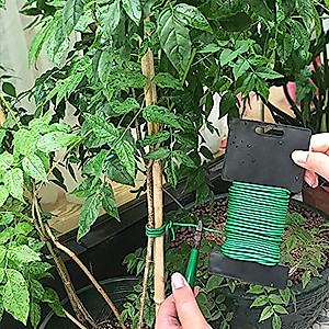 Reusable 3.5mm Garden Plant Twist Tie, Heavy Duty Soft Wire Tie for Gardening, Home, Office (Green, 65.6feet)