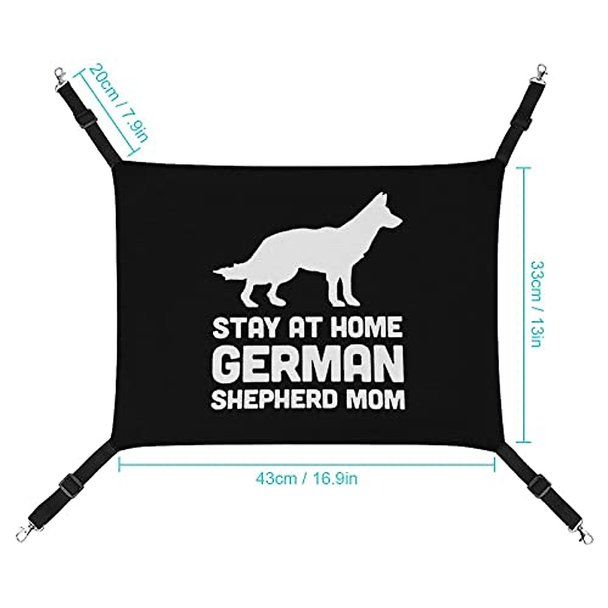 Stay at Home German Shepherd Mom Pet Hammock Comfortable Adjustable Hanging Bed for Small Animals Dogs Cats Hamster