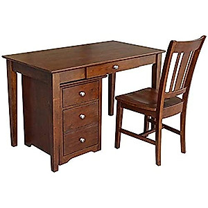 International Concepts Two Drawer OF-41 Desk and Chair File cabinet, Unfinished