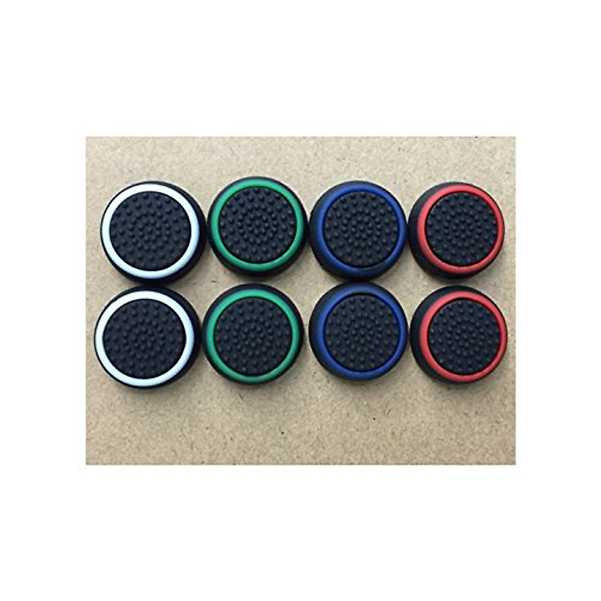 4 Pair / 8 Pcs Replacement Silicone Thumb Grip Stick Analog Joystick Cap Cover for Ps3 / Ps4 / Ps5 / Xbox 360 / Xbox One/Game Controllers Black