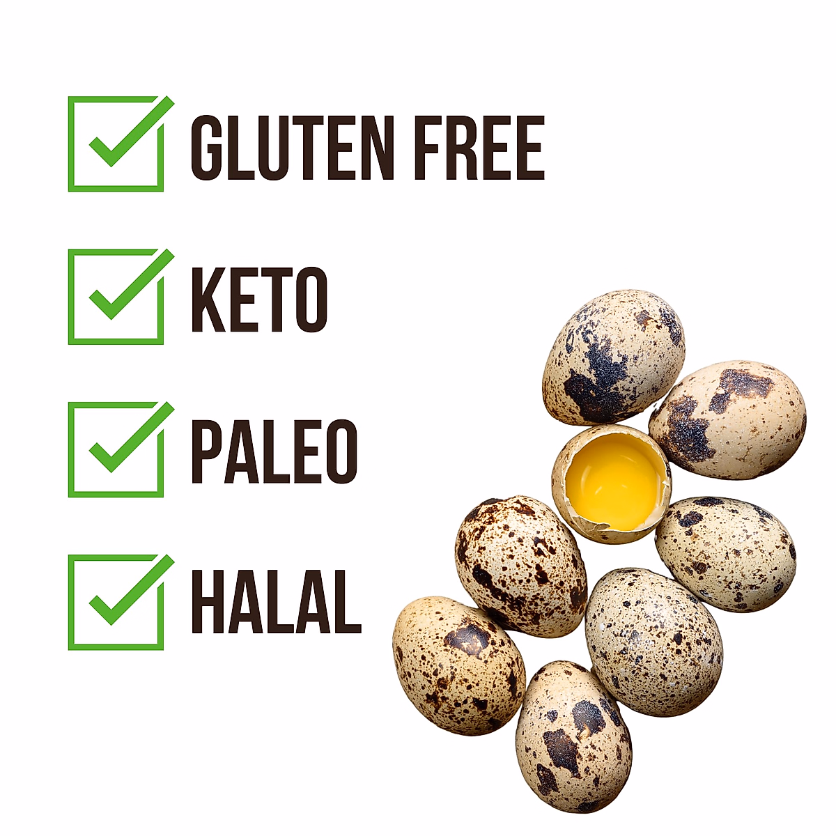 FARM FRESH Quail Eggs *Laid in the U.S.* Hormone Free; Non-GMO - (12+ Ct)