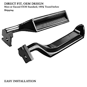 YMHHefy Black Interior Metal Door Handle Front Left Driver Passenger Compatible for 1987-1996 Ford Bronco F150 F250 F350 F53 F59 F800 E7TZ-1522601-A E7TZ-1522600-A 77177 77178 2Pcs