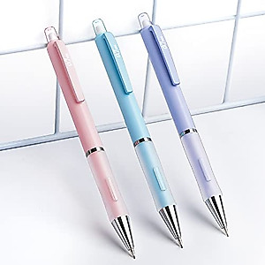 Four Candies Pastel Mechanical Pencil Set - 3PCS 0.7mm Mechanical Pencils with 360PCS HB Lead Refills, 3PCS Erasers and 9PCS Eraser Refills, Cute Colored Mechanical Pencils for Drawing & Writing