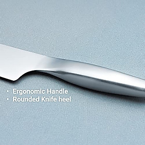 HAST Chef Knife-8 Inch-Professional Kitchen Knife-Ultra Sharp-Powder Steel-High Performance-Lightweight-Sleek Design-Ergonomic Handle-Minimalist Kitchen Decor (Matte Stainless)