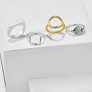 Silpada 'Seychelles' Hammered Disc Floater Ring in Sterling Silver, Size 8, Size 8