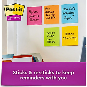 Post-it Super Sticky Pop-up Notes, 3x3 in, 18 Pads, 2x the Sticking Power, Energy Boost Collection, Bright Colors, Recyclable (R330-18SSAUCP)