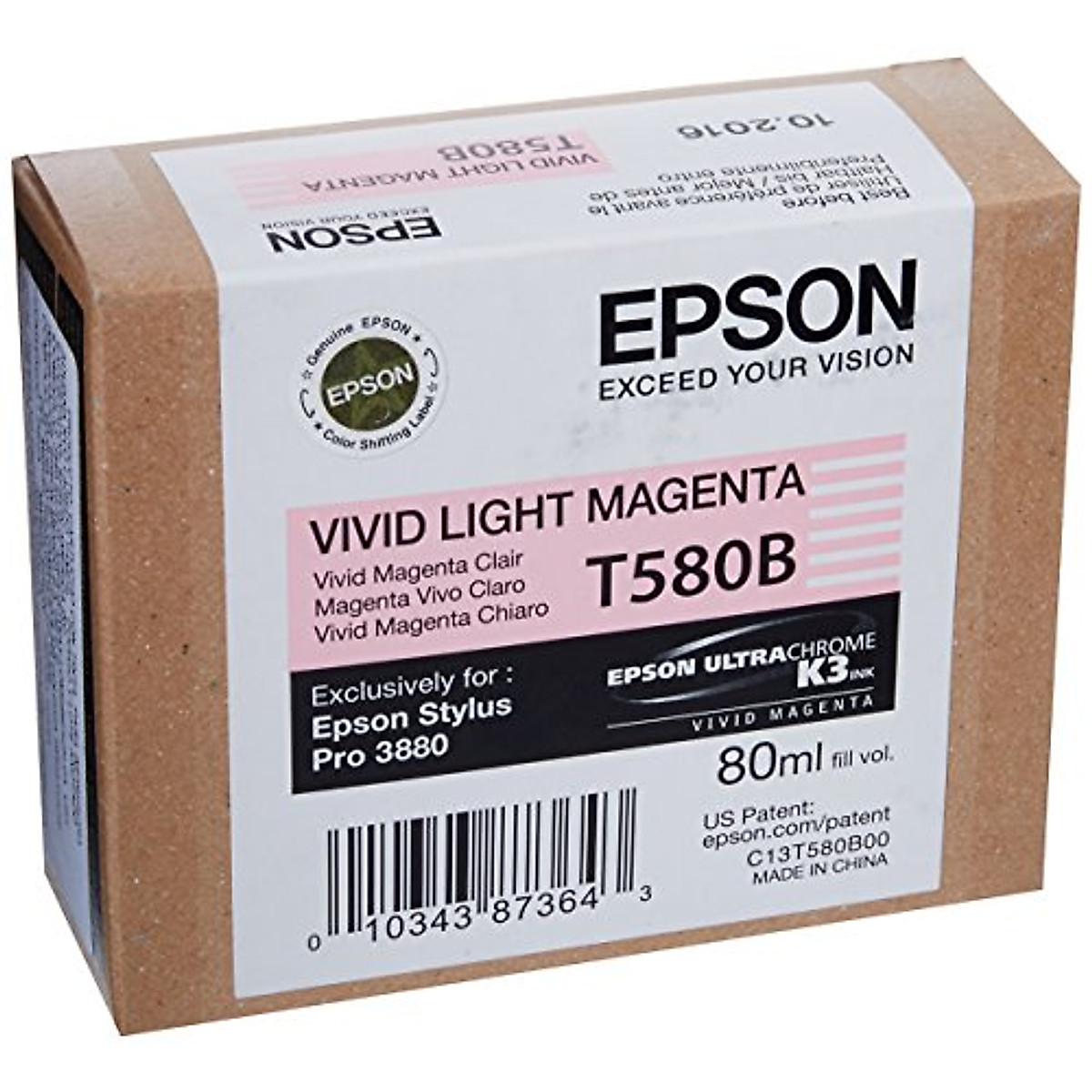 Epson T580B UltraChrome K3 Vivid Light Magenta Cartridge Ink