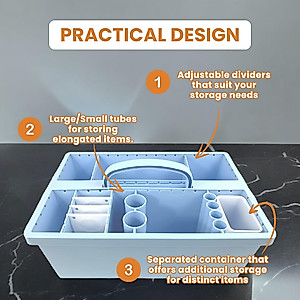 KOOTOO CUSTOMIZABLE ORGANIZER CONTAINER, with UNIQUE DIVIDERS that can be arranged to fit the space you need to store everyday items upright. SCHOOL SUPPLIES, PET SUPPLIES, CRAFTS or CLEANING AND MORE