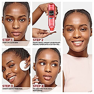 L'Oreal Paris Revitalift 5% Pure Glycolic Acid Peeling Toner with Aloe Vera, Smooth Skin & Reveal Glow, Daily Exfoliant, Alcohol Free, Fragrance Free 6 fl oz