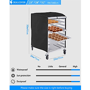 Grehge n Pan Rack Cover, 23x28x32in High Density Waterproof and Dustproof Bread Rack Cover, Bakery Single Rack Covers.