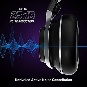Turtle Beach Stealth Pro Multiplatform Wireless Noise-Cancelling Gaming Headset for PS5, PS4, Playstation, PC, Mac, Switch, & Mobile – 50mm Speakers, Bluetooth, Dual Batteries – Black