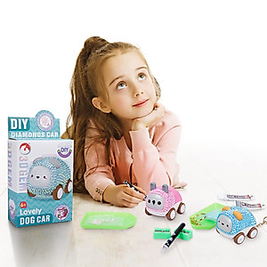 SUNKIM Easter Gifts for Kids,2pcs DIY Painting Keychains Kits with Light for Decoration Easter Arts and Crafts for Kids Ages 8-12