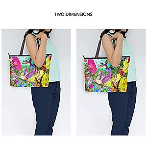 Ladies Tote Handbags Hummingbird Pattern Tote Bag Purse Womens Daily Use Bags