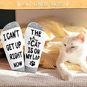 Cat Mom Gifts for Women, Cat Lover Gifts for Women, Crazy Cat Lady Christmas Gifts, Mothers Day, Birthday, Cat Gifts Basket with 20 oz Cat Tumbler, Makeup Bag, Natural Stone Bracelets, Socks